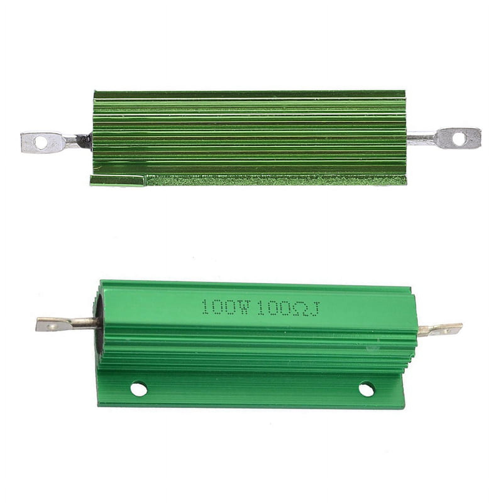 2 pcs Wirewound Power Resistor Chassis Mount Green Wirewound Aluminium ...