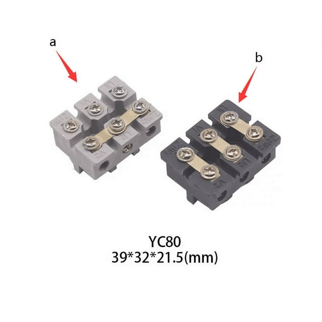 2 pcs YC80 Three-phase Motor Terminal Block Wiring Board Rack - Walmart.com