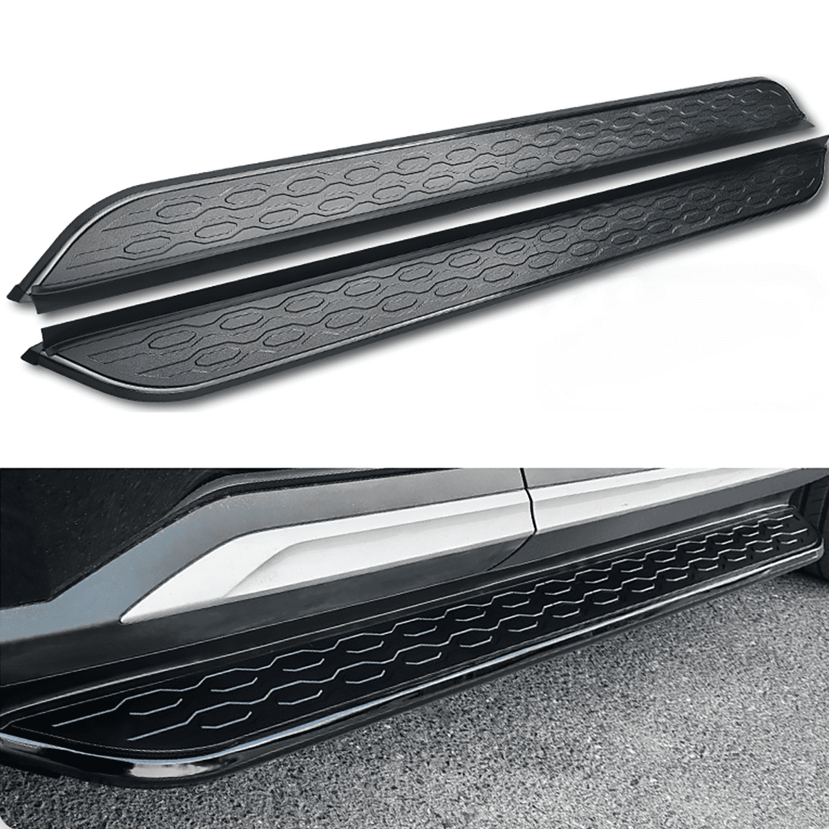 2 pcs fit for Hyundai Santa Fe 2019-2020 Running Board Aluminium Side ...