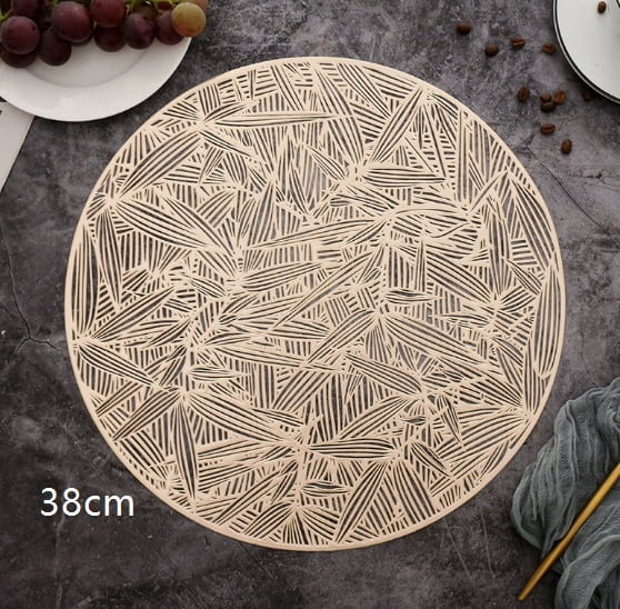 2 pcs (mat only) Junzi bamboo design insulation mat Nordic placemat ...