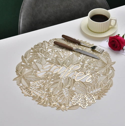 2 pcs (mat only) Light luxury restaurant dish plate anti-scalding ...