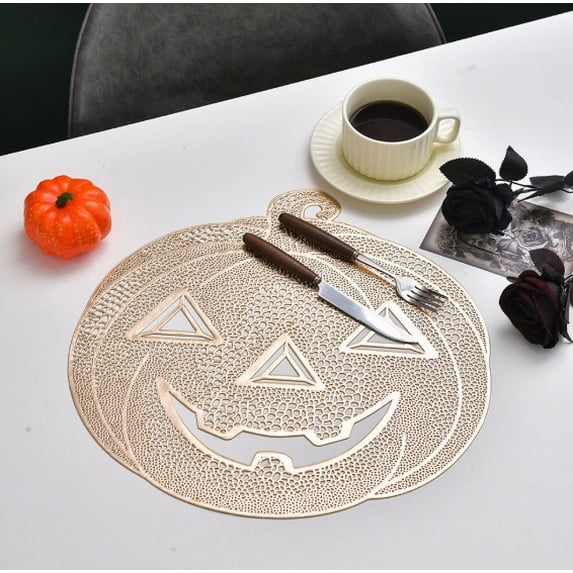 2 pcs (mat only) Smiling Lantern Pumpkin Creative Pumpkin Head Table ...
