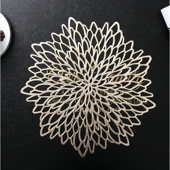 2 Pcs Light Luxury Hollow Dining Table Decoration Mats | PVC Nordic ...