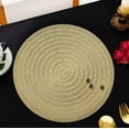 2 pcs (mats only) [Steel mesh design] European round hollow table mat ...