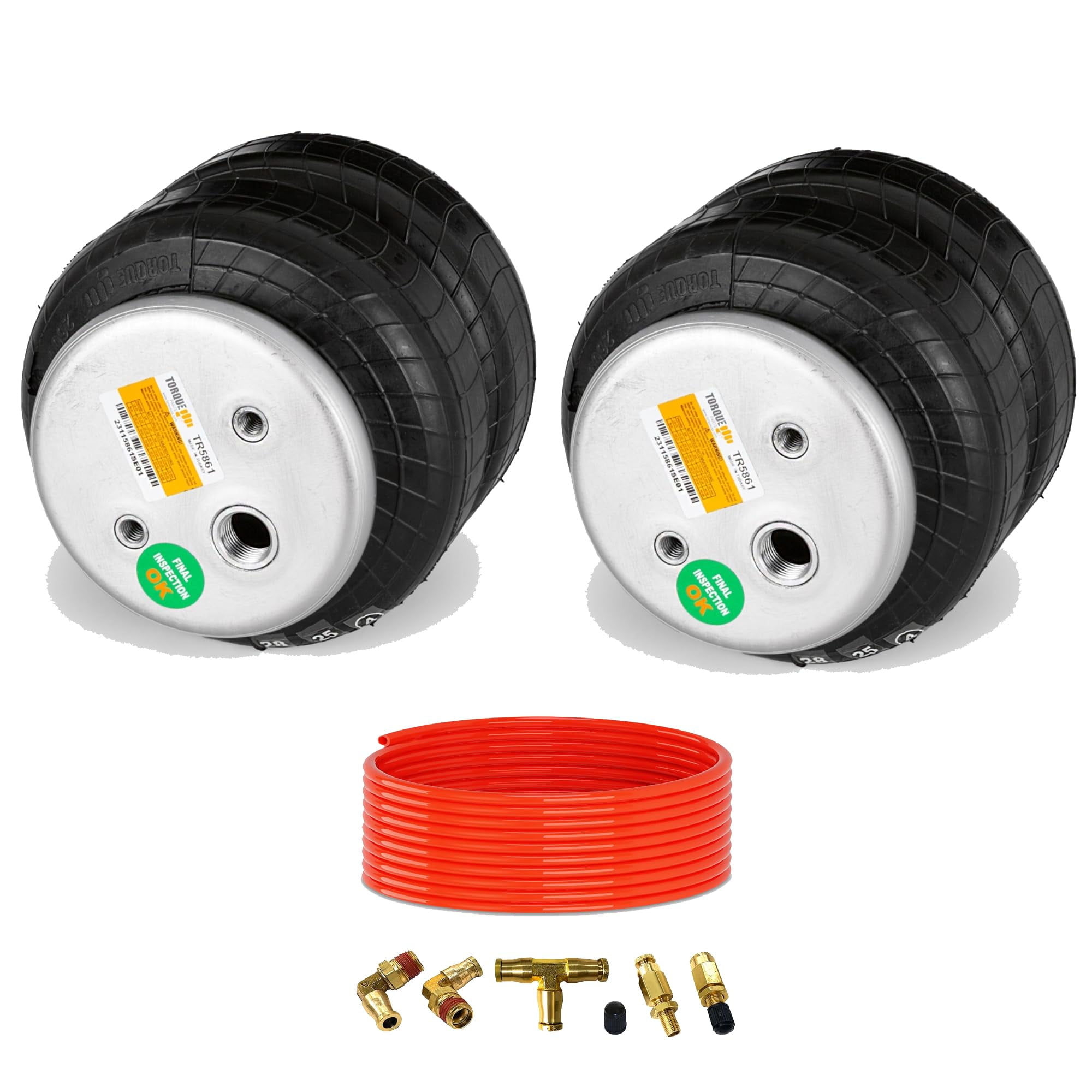 2 pcs of Air Lift Dominator 2600 LBS 58616 Replacement Bag 1/2" NPT w ...