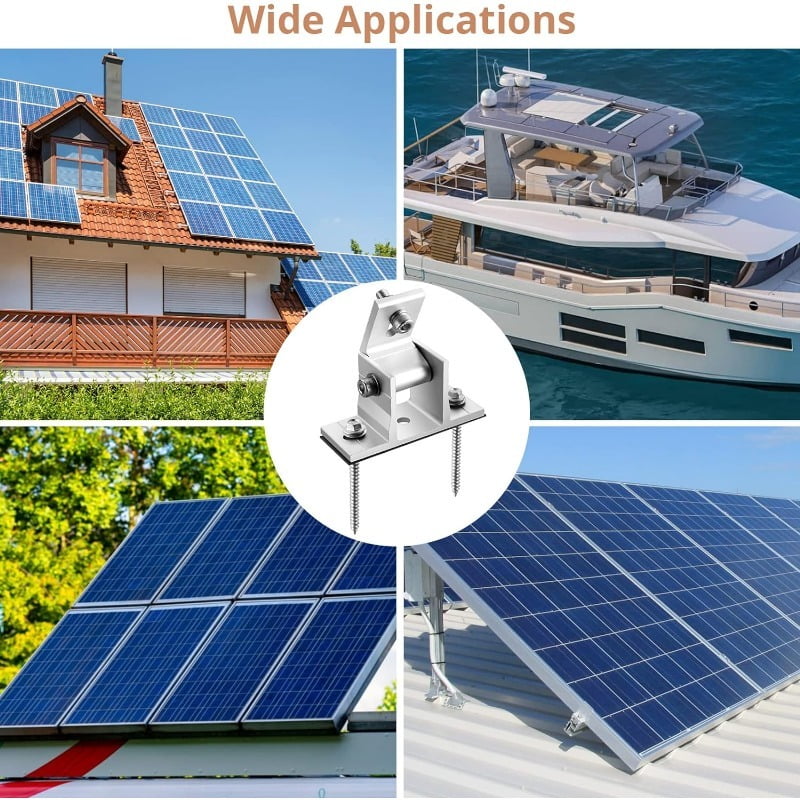 2 pcs solar panel mounting brackets aluminum brackets with 4 pcs ...