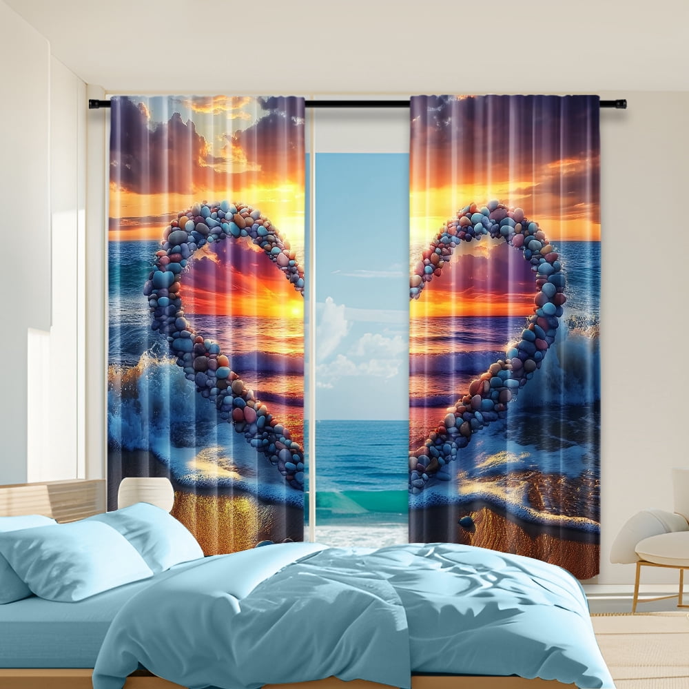 2 pcs versatile polyester transparent curtains for home decoration ...