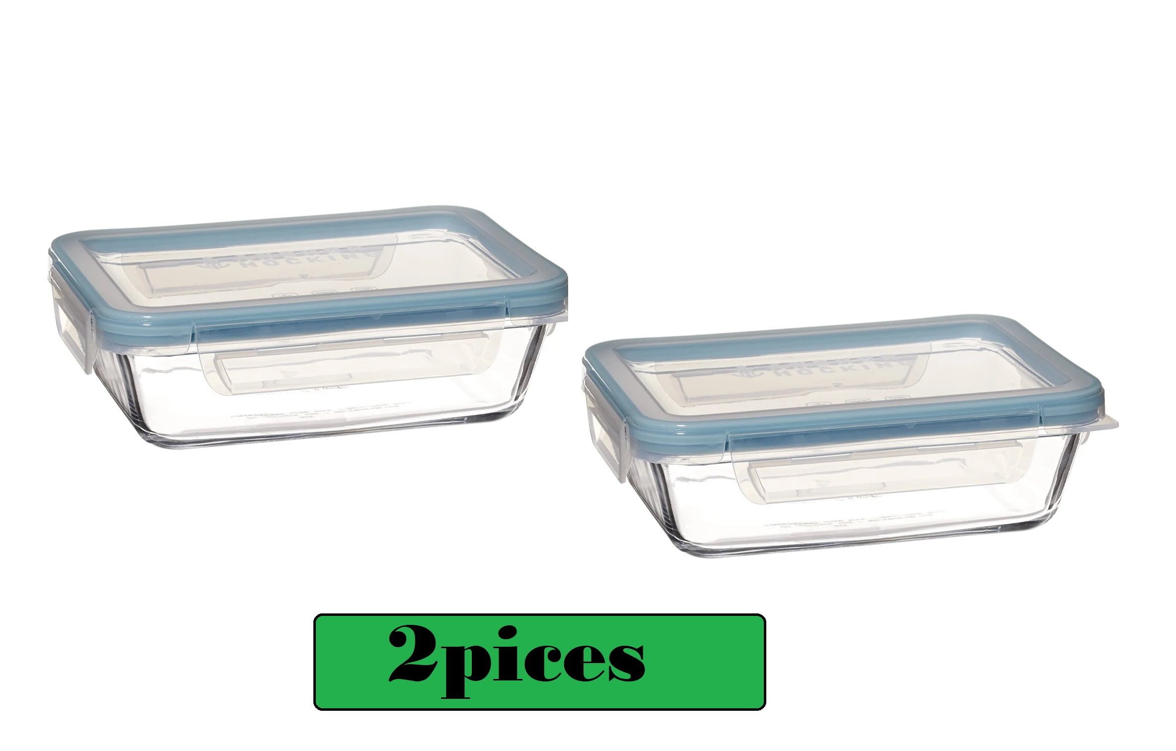2 pices Anchor Hocking TrueLock Locking Lid Glass Food Storage ...