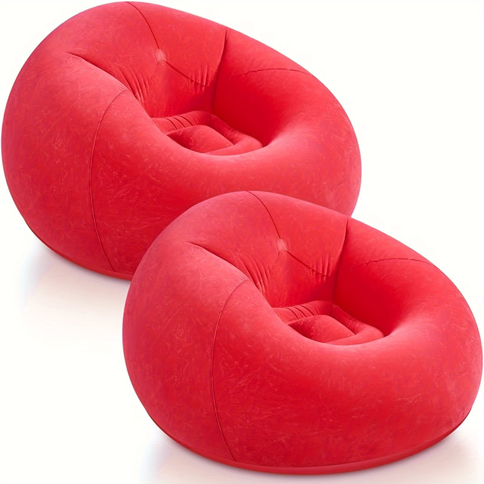 2-piece Inflatable Spherical Sofa Inflatable Sofa Lazy Sofa Chair Plush ...