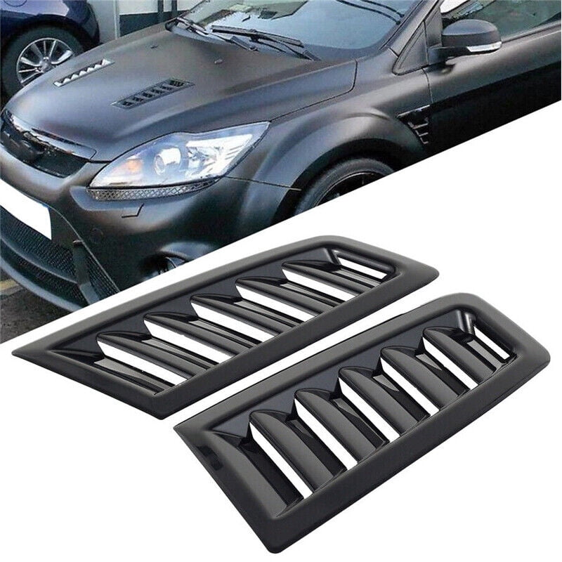 2-piece car ABS hood ventilation spoon airflow intake louver cooling ...