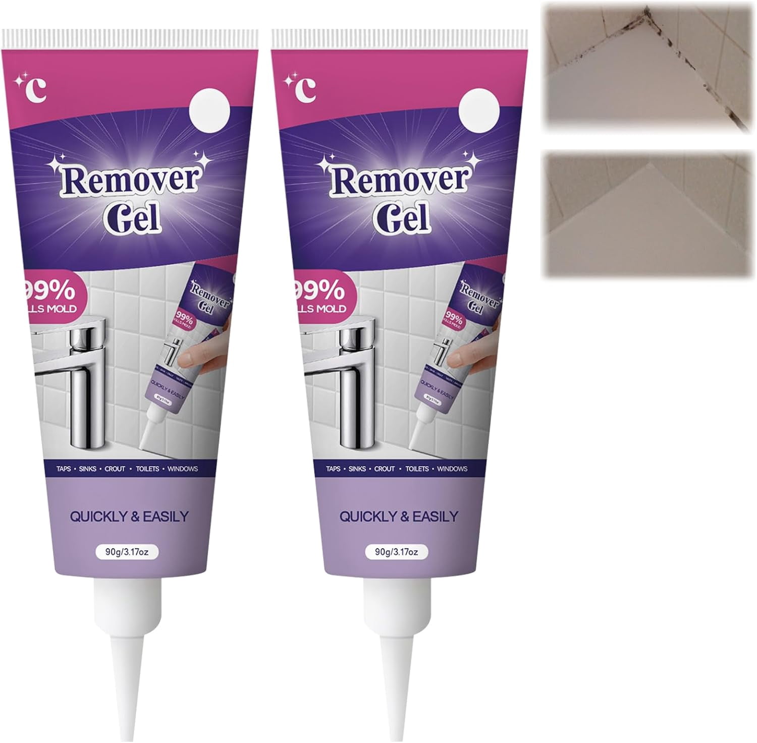 2-piece cleaning removal gel, powerful household cleaning gel, suitable ...