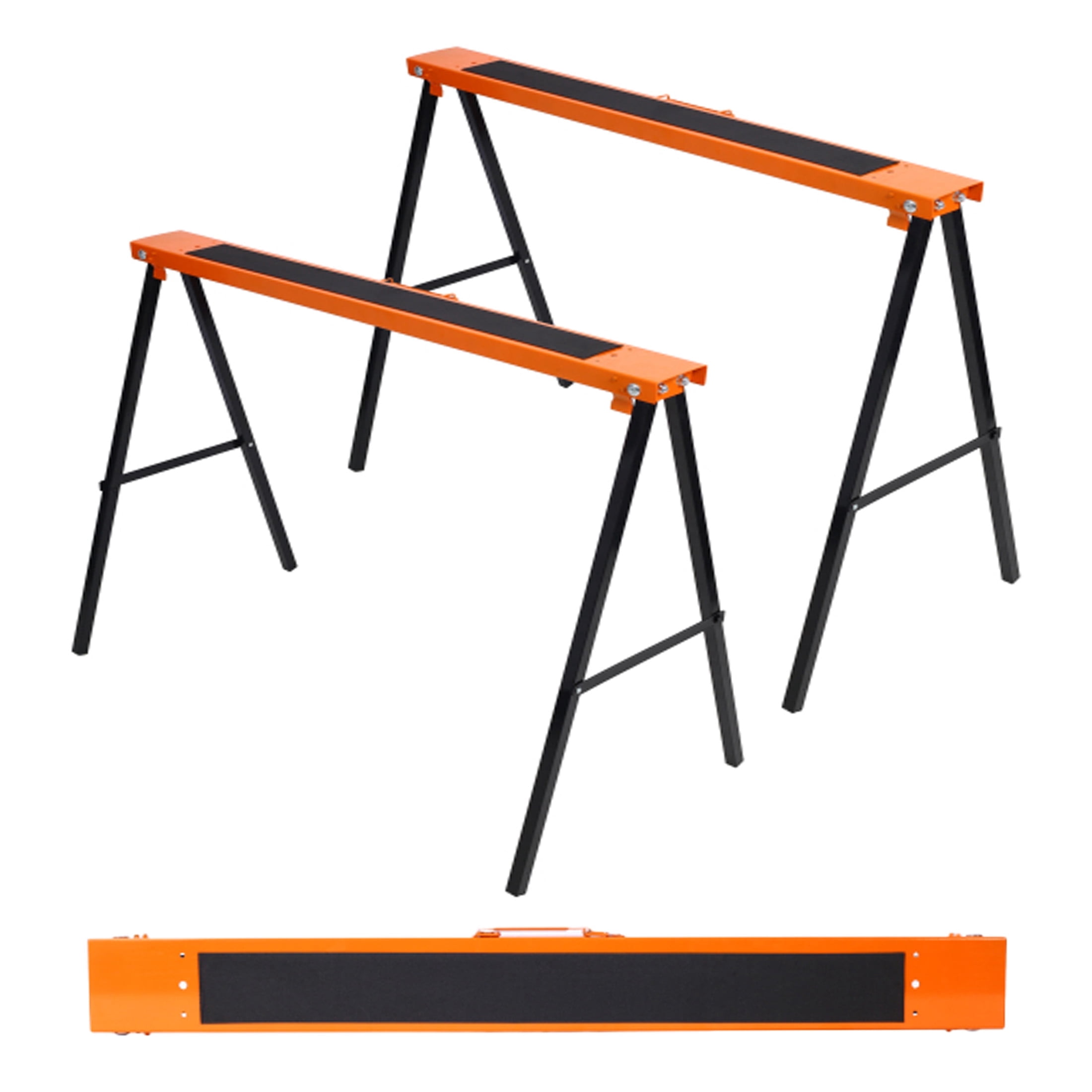 2 Pack Saw Horses Folding Heavy Duty, 550 Pound Load Capacity of ...