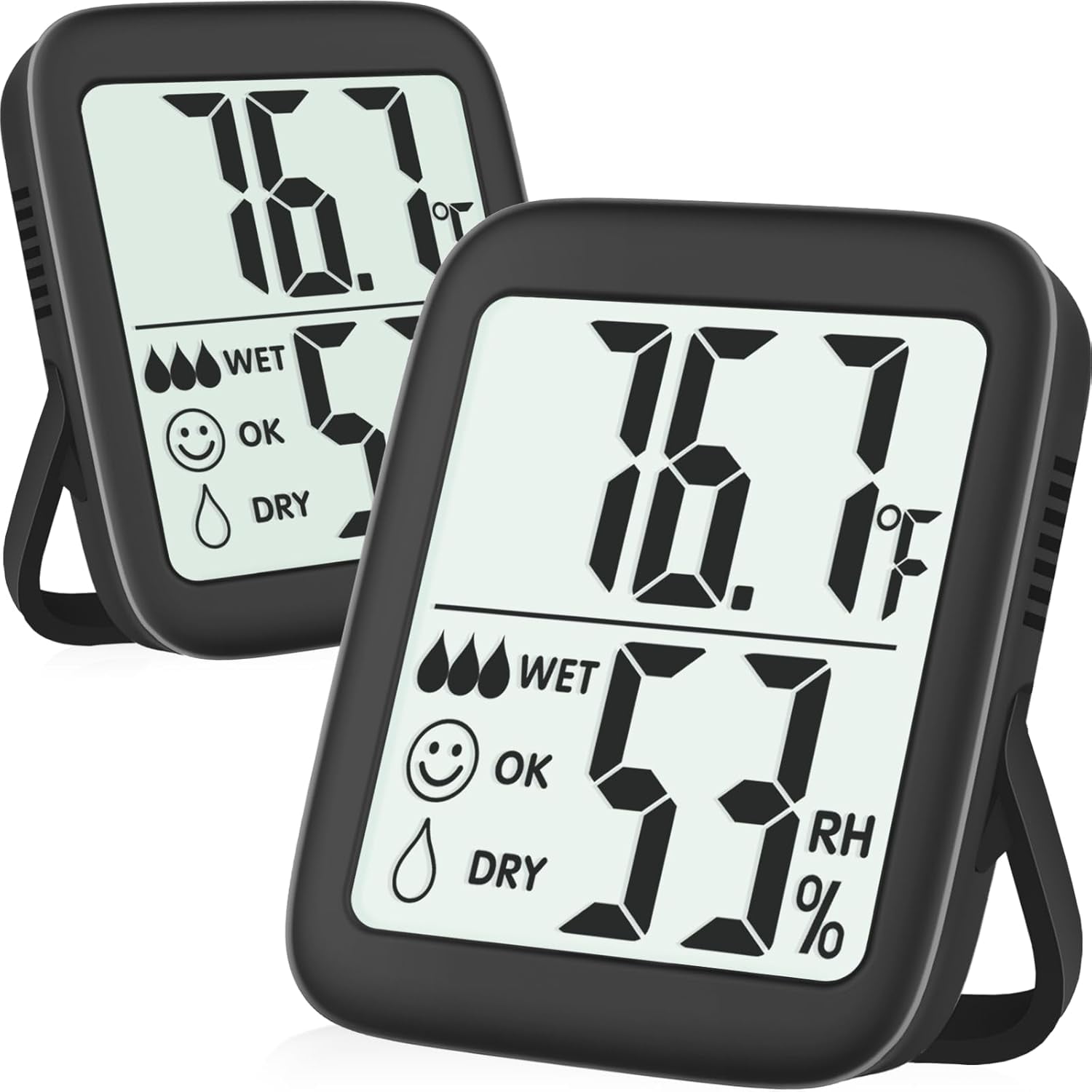 2-piece household room thermometer, indoor hygrometer, household ...