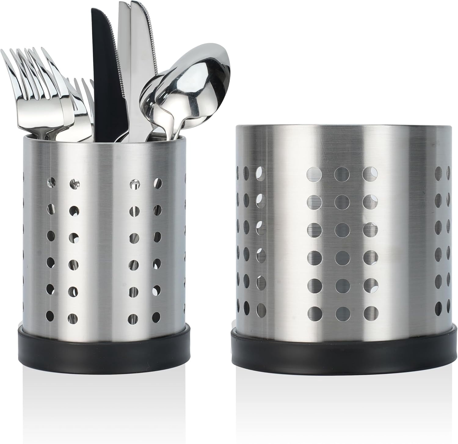 2-piece kitchen utensil rack with base, stainless steel spoon rack ...