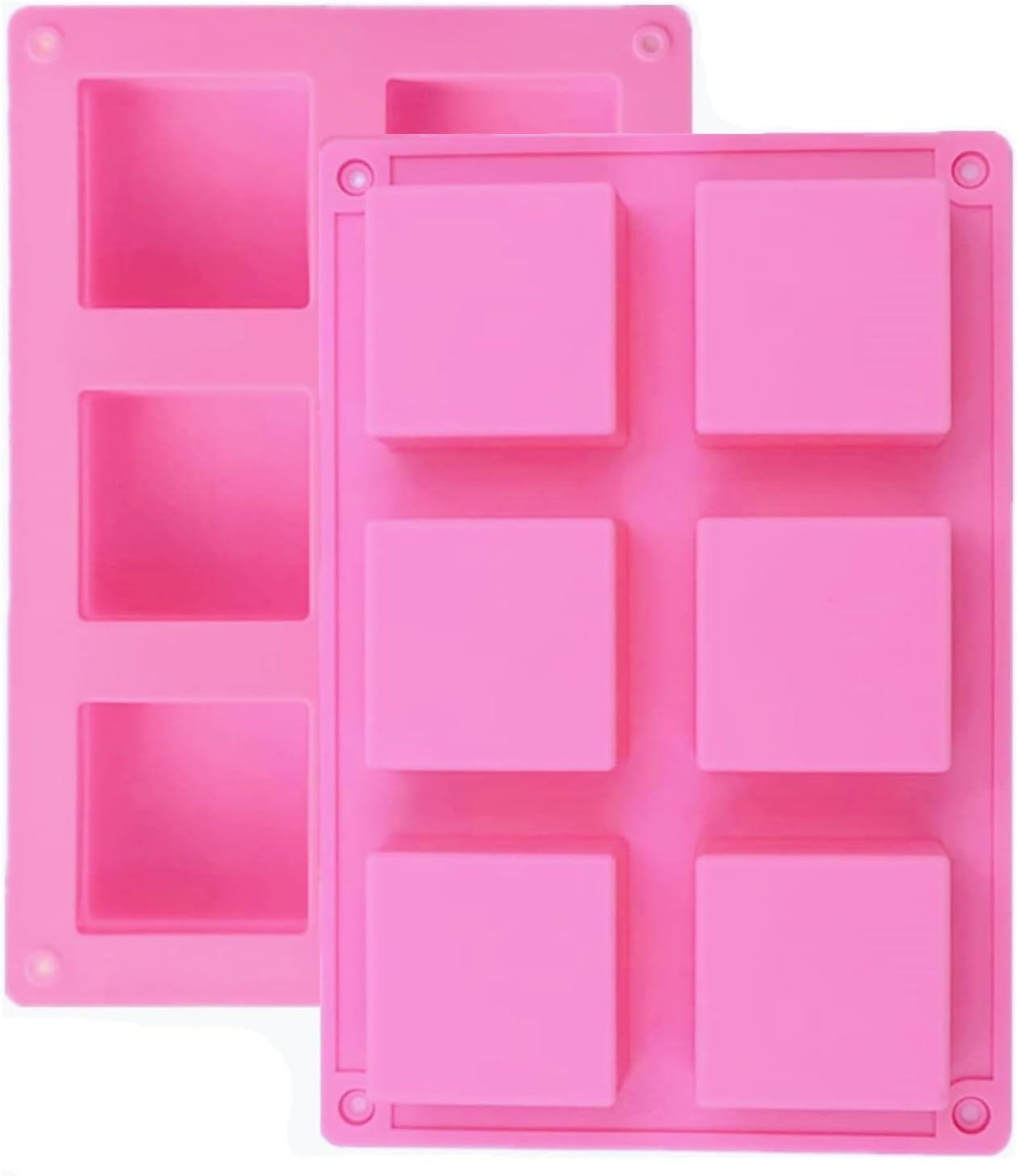 2-piece silicone square molds for brownies, cupcake mini muffin cake ...