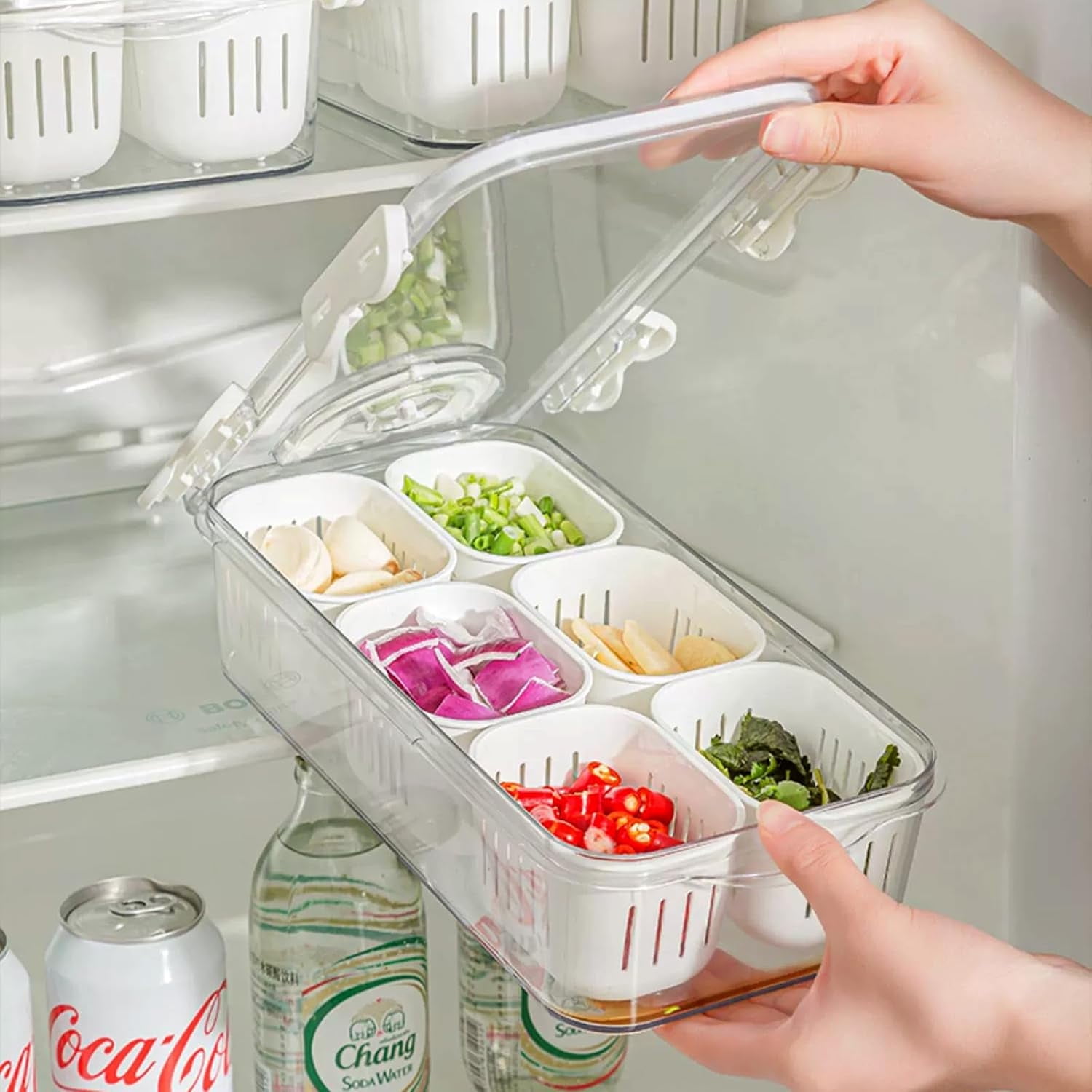 2-piece snack box with handle, used for food tray snack platter ...