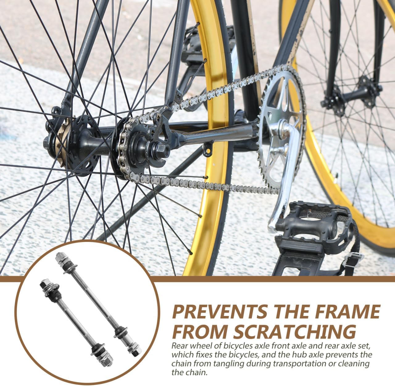 2-piece wear-resistant bicycle axle front and rear axle suitable for ...