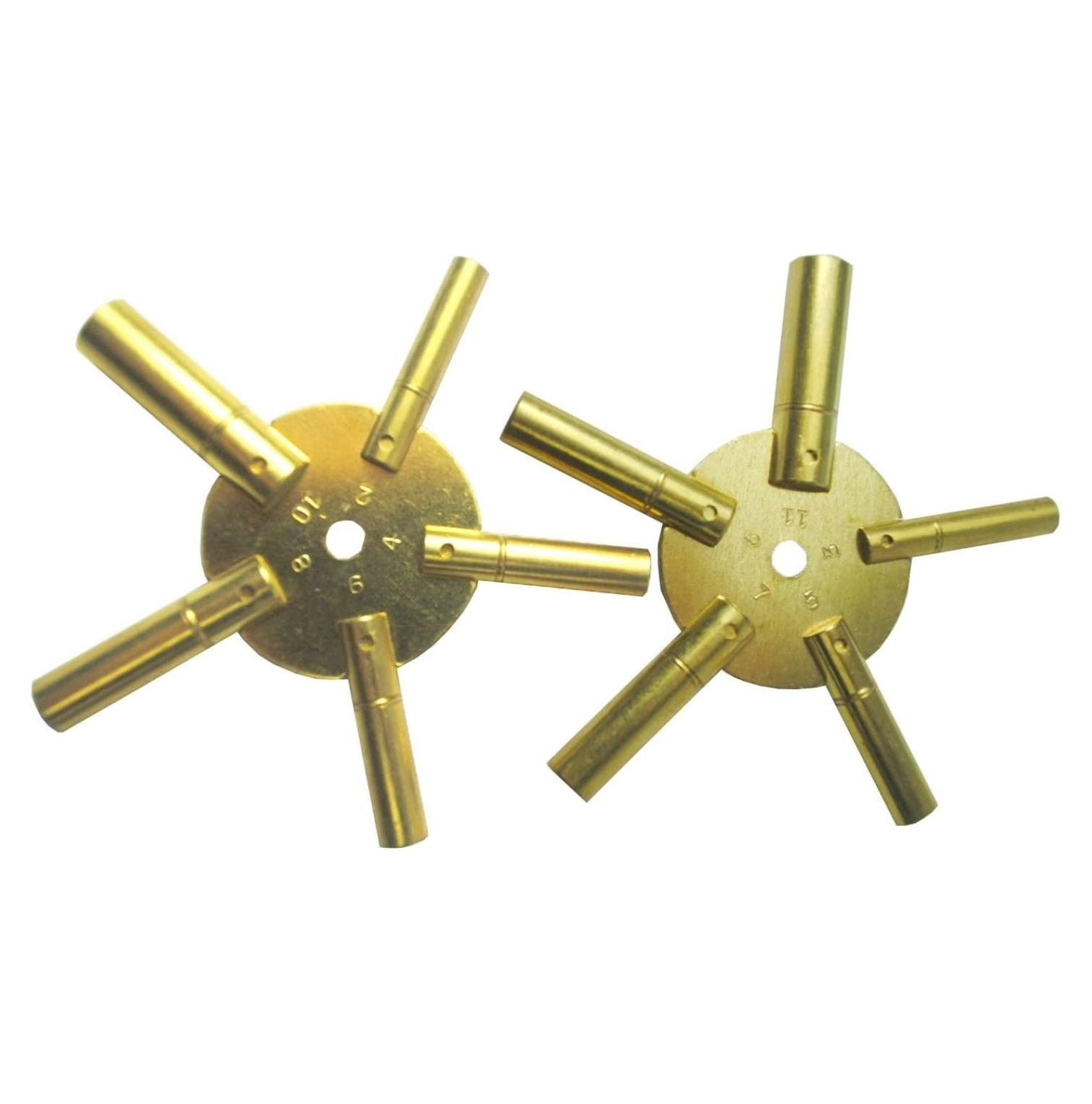 : 2 pieces 5-in-1 Odd/Even Number Brass Clock Winding Key (5025 ...