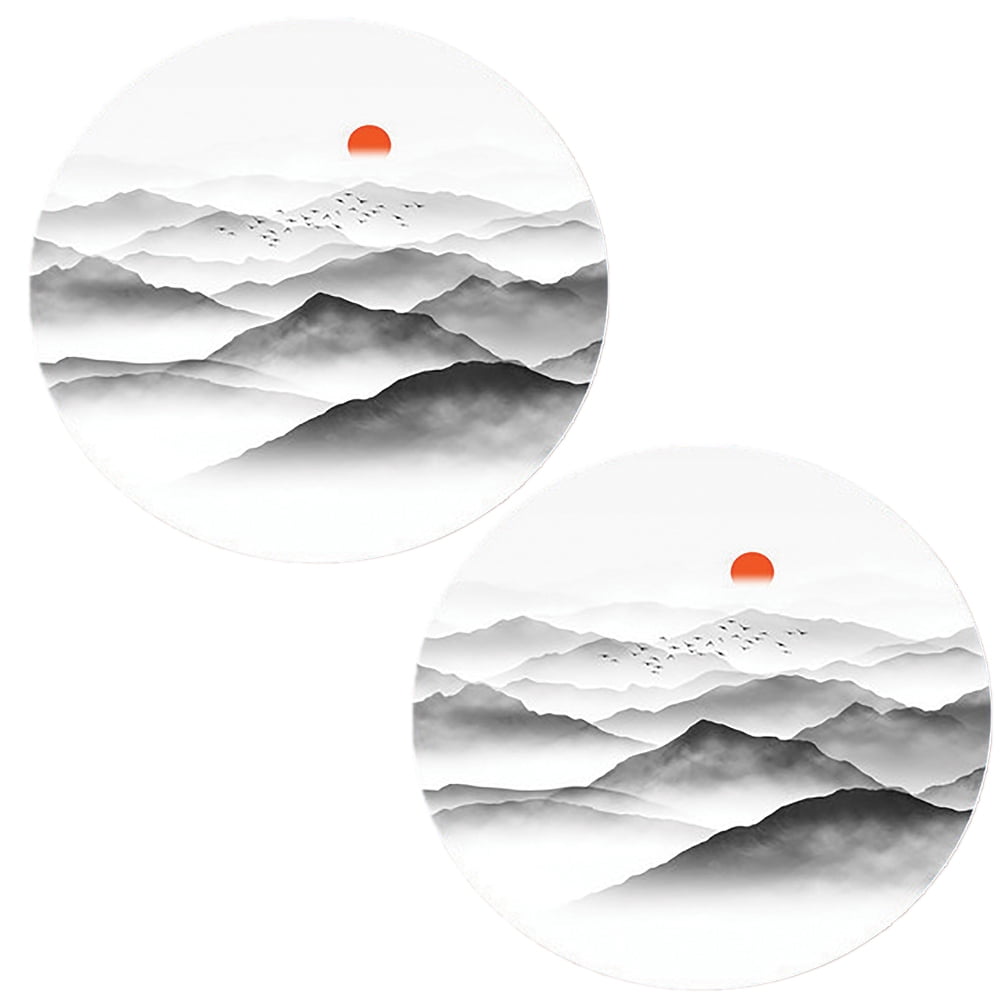 2 pieces Chinese style round game small computer desk pad 20 cm mouse ...