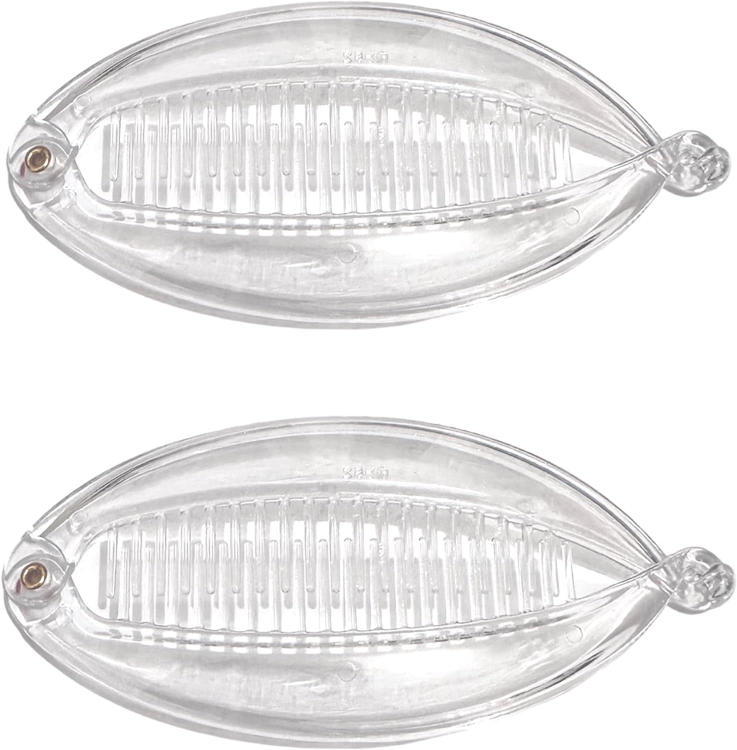 2 pieces Fish Hair Clips Clear Slides Plastic Fishtail Ponytail Banana ...