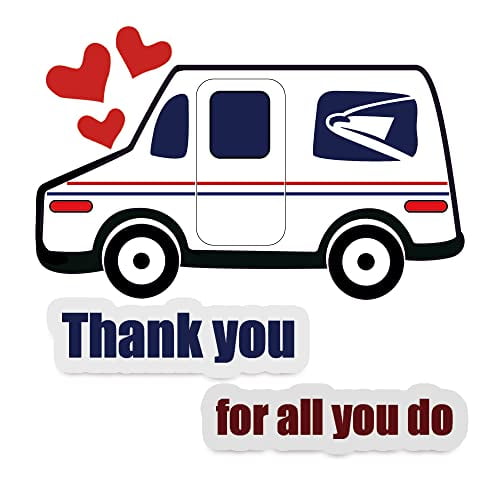 (2 pieces) Thank You Mailbox Stickers Mailbox Decals Thank You Vinyl ...