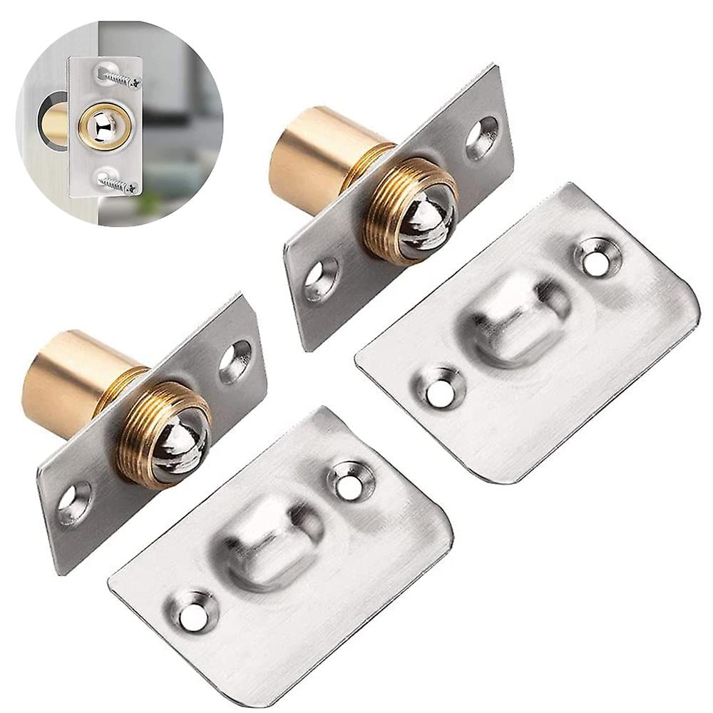 2 pieces cabinet door ball catch, stainless steel adjustable roller ...