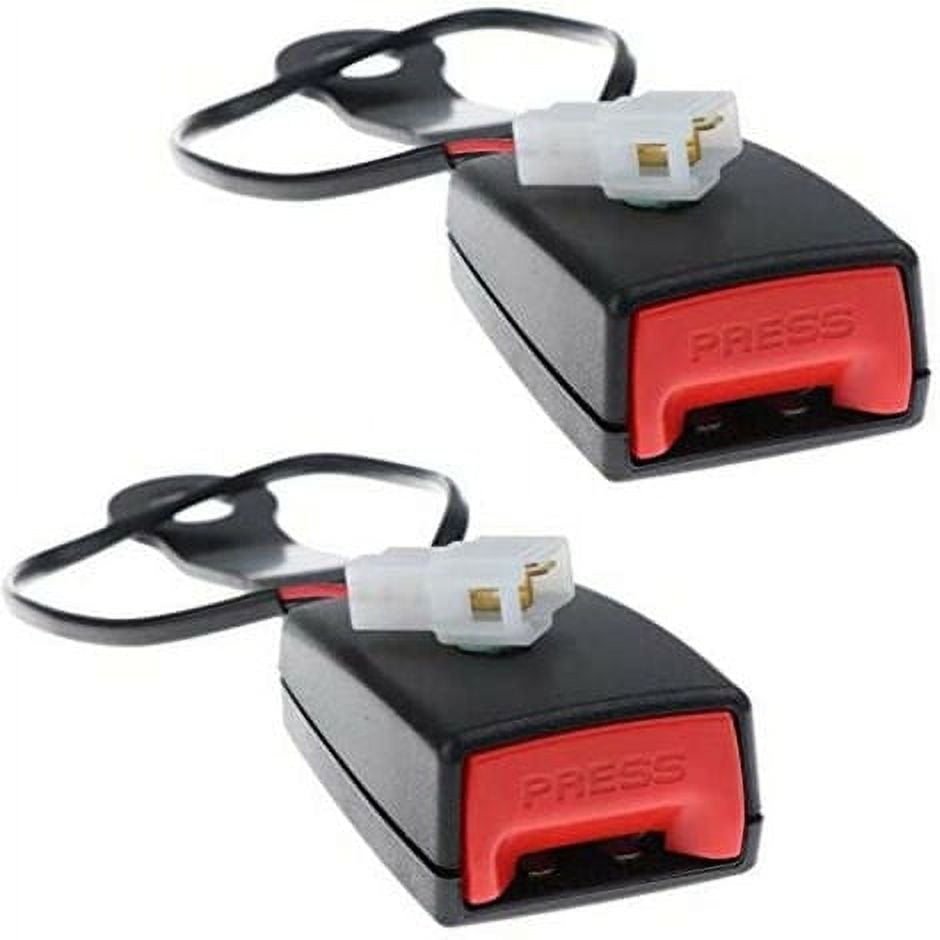 2 pieces car front security belt lock cable connector warning - Walmart.com