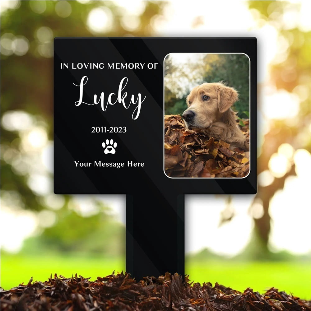 2 pieces, dog and cat Memorial garden posts, pet memorial posts, pet ...