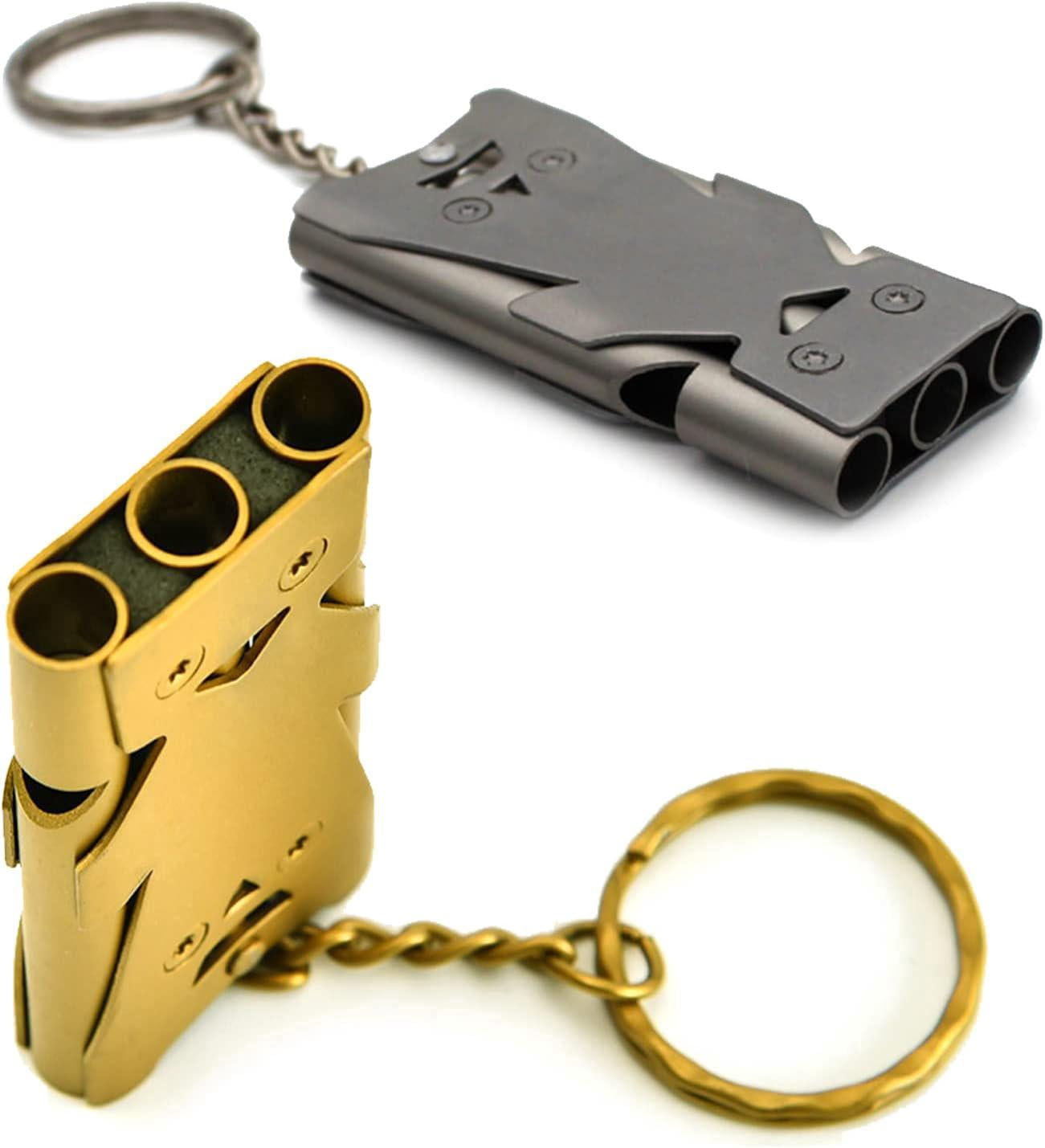 2 pieces emergency whistle, 180dB high decibel double safety whistle ...