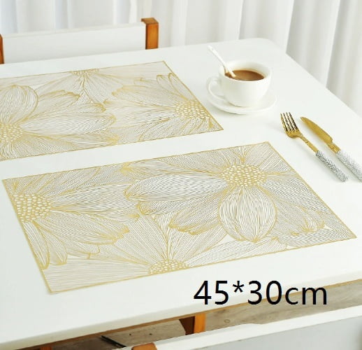 2 pieces (mats only) PVC hot stamping table mats, new style, light ...