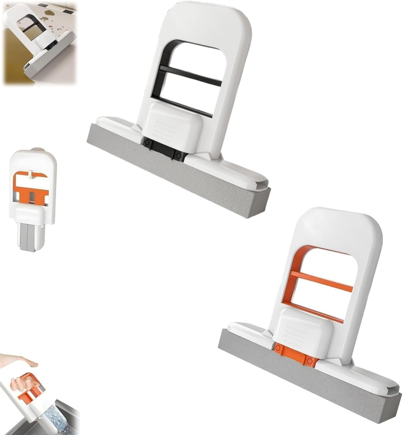 2 pieces, mini folding table mop, mini sponge mop, wet and dry cleaning ...
