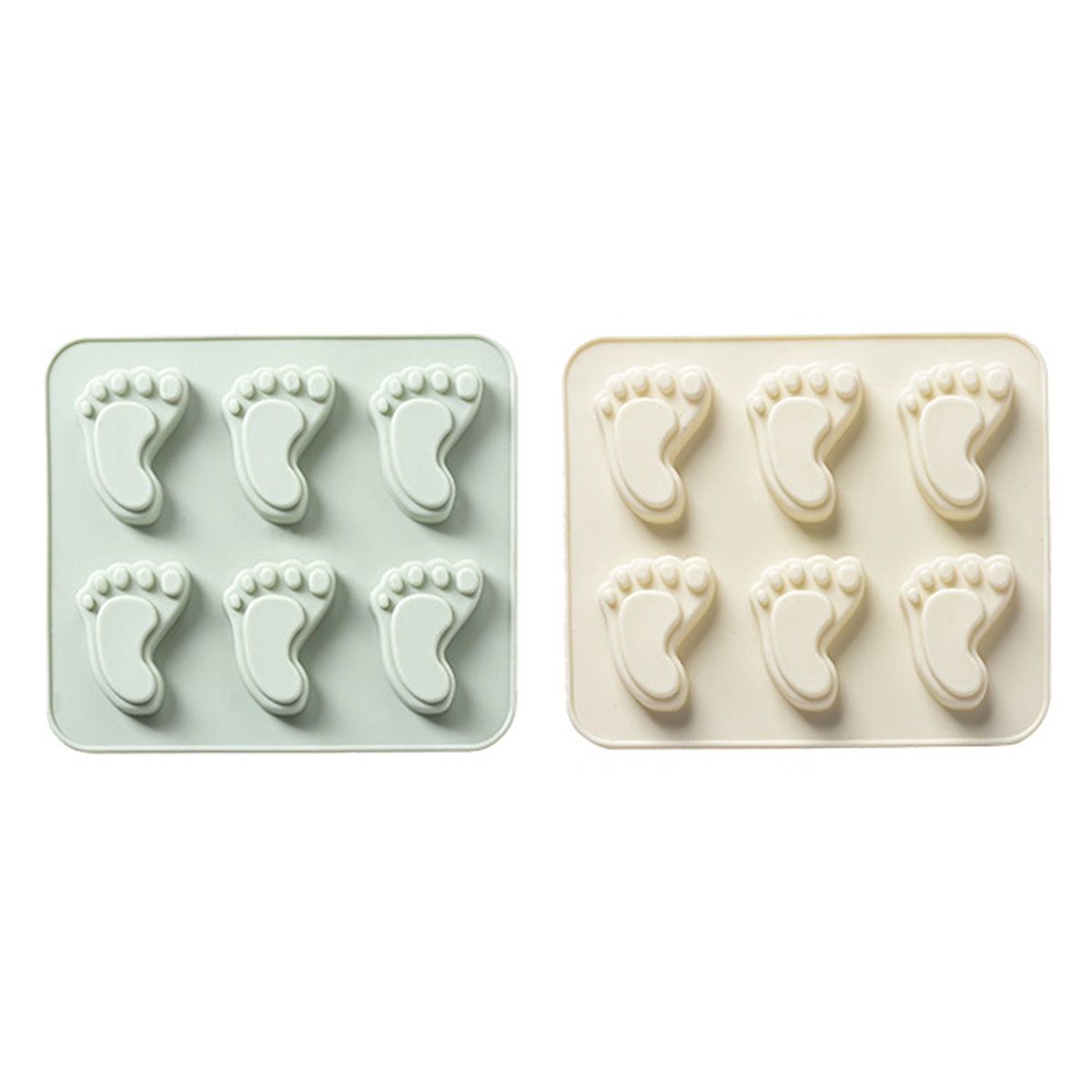 2 pieces of biscuit chocolate mold, little feet modeling baking mold ...