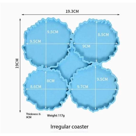 2 pieces of plaster coaster holder to store abrasive tools, irregular ...
