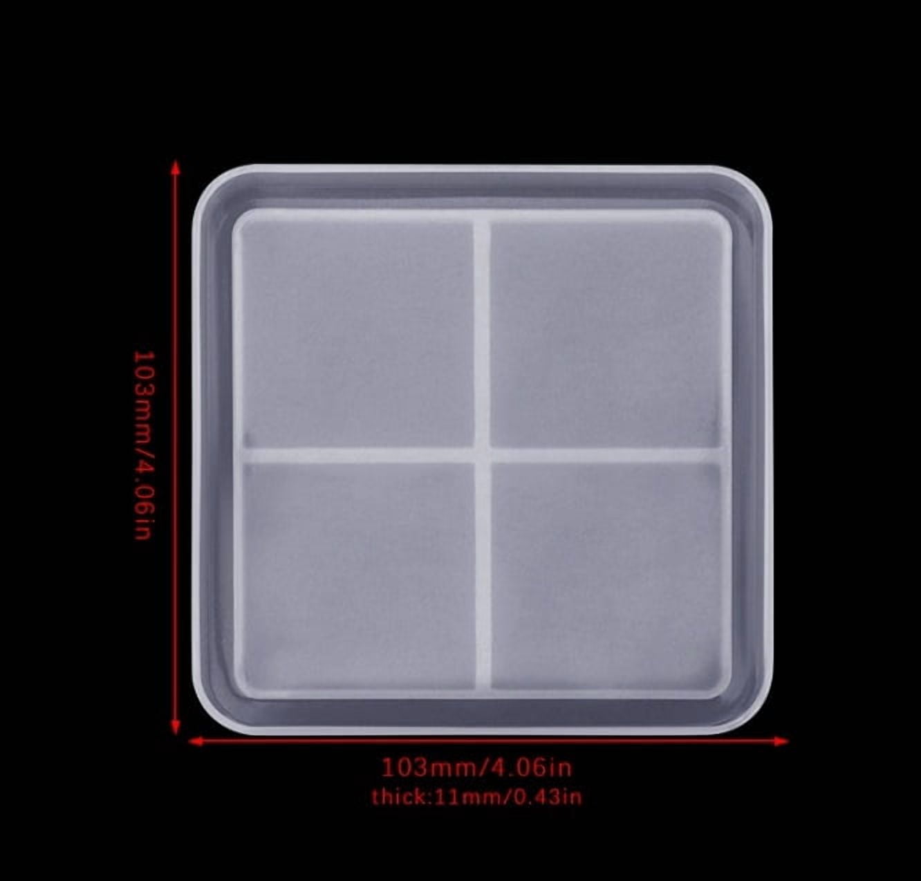 2 pieces of silicone coaster molds five-pointed star love circle square ...