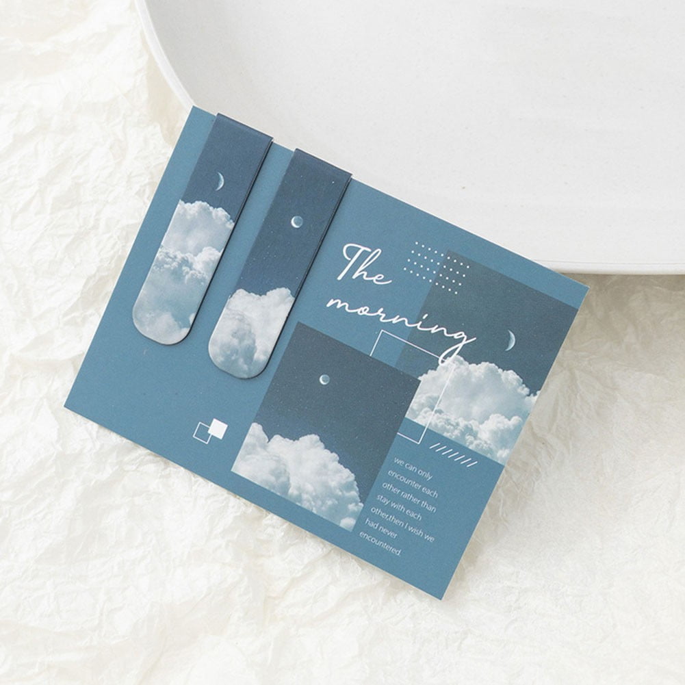2 pieces/pack magnetic bookmarks simple literary pattern bookmark ...