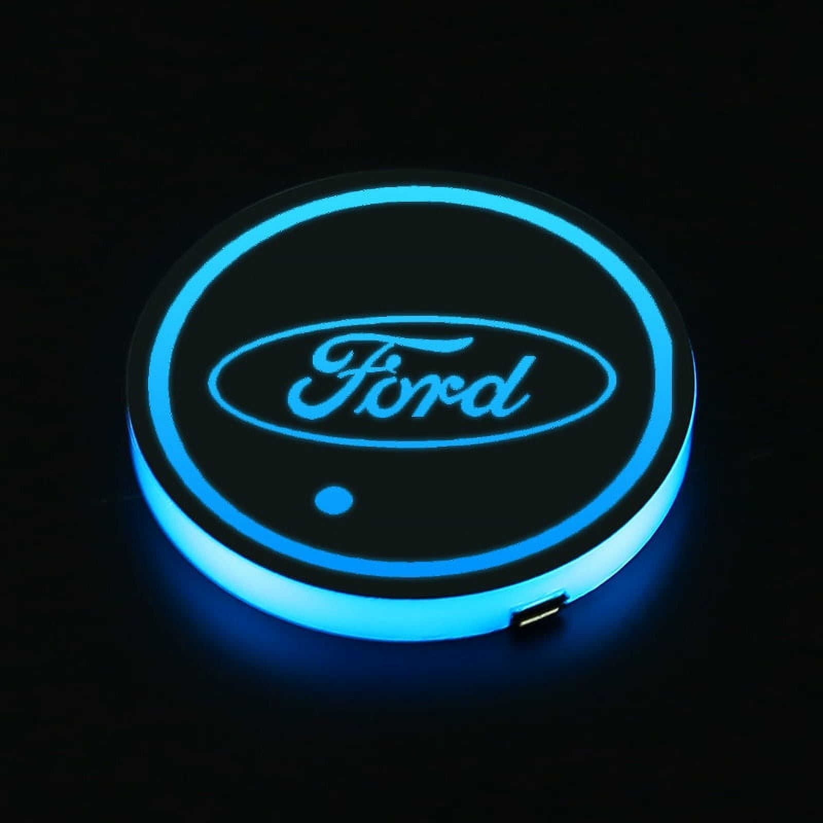 2 pieces suitable for FORD LED car cup holder lamp insert 7 color ...