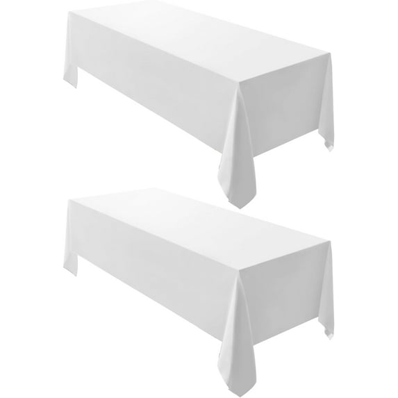 2 pieces white rectangular tablecloth 60x 102 inch rectangular ...
