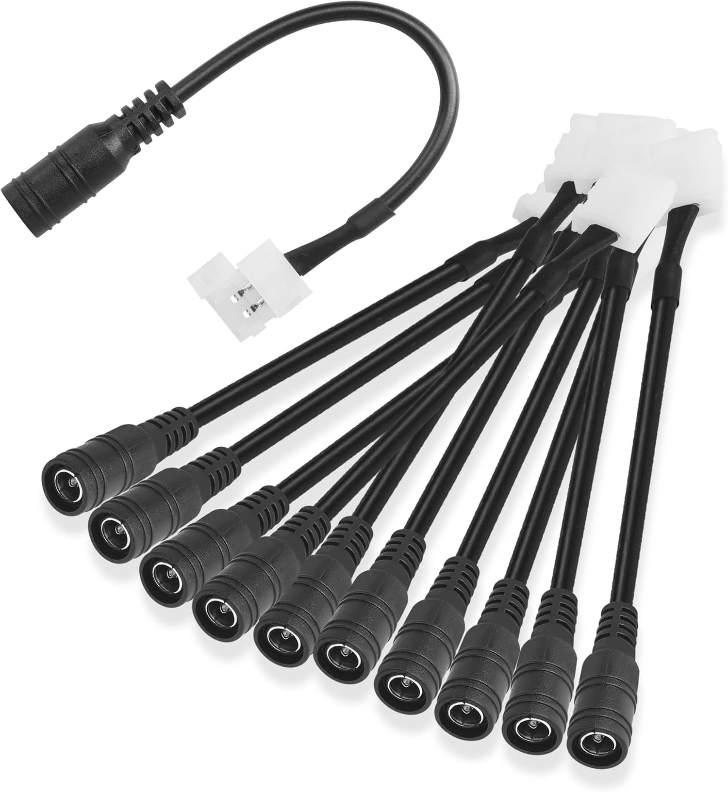 2 pin Connector DC 5.5mm x 2.1mm Female Plug to 2-Pin 8mm Wide ...