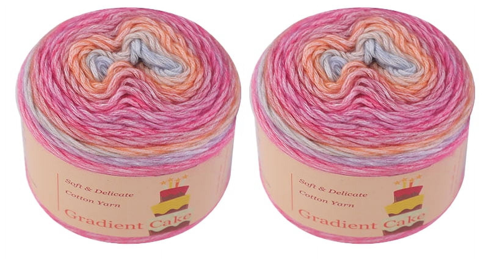 2-pk Gradient Cake Cotton Yarn Ball by Yonkey Monkey (1155) - Walmart.com