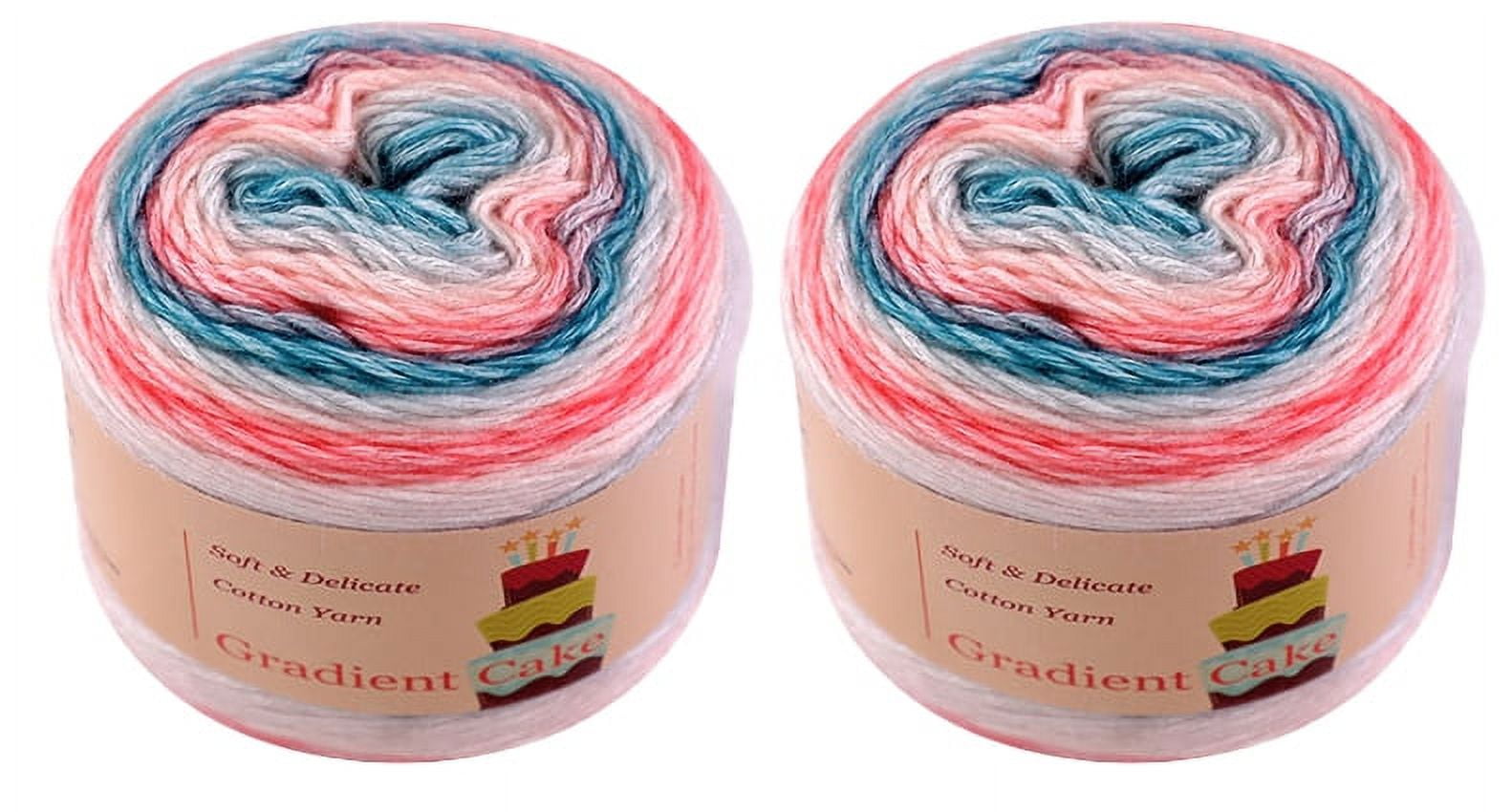 2-pk Gradient Cake Cotton Yarn Ball by Yonkey Monkey (1156) - Walmart.com