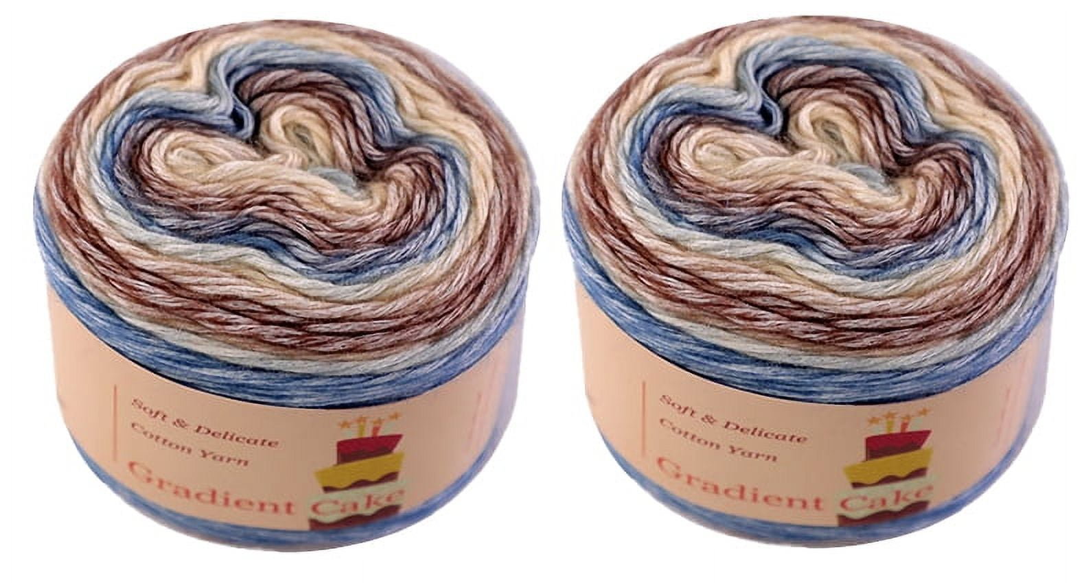 2-pk Gradient Cake Cotton Yarn Ball by Yonkey Monkey (1162) - Walmart.com