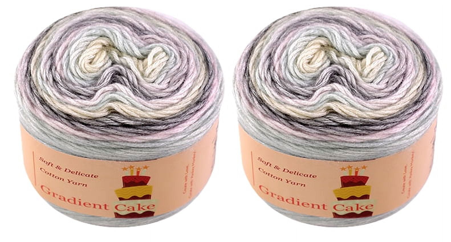 2-pk Gradient Cake Cotton Yarn Ball by Yonkey Monkey (1165) - Walmart.com
