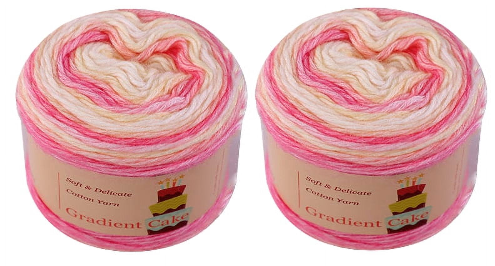 2-pk Gradient Cake Cotton Yarn Ball by Yonkey Monkey (1169) - Walmart.com