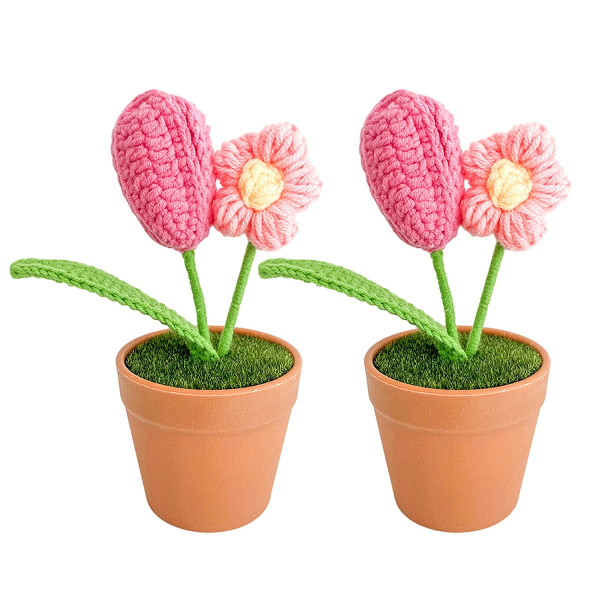 2 pots of handmade potted plants home dressing arrangements simulation ...