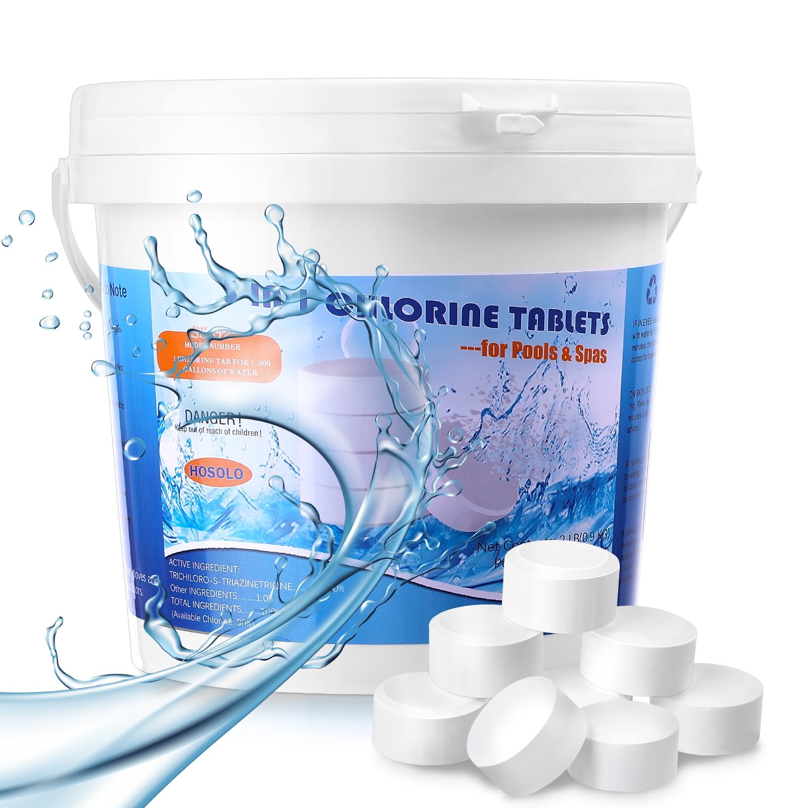 2 pound, 1 inch slow-dissolve pool cleaner lasting 7 days. - Walmart.com