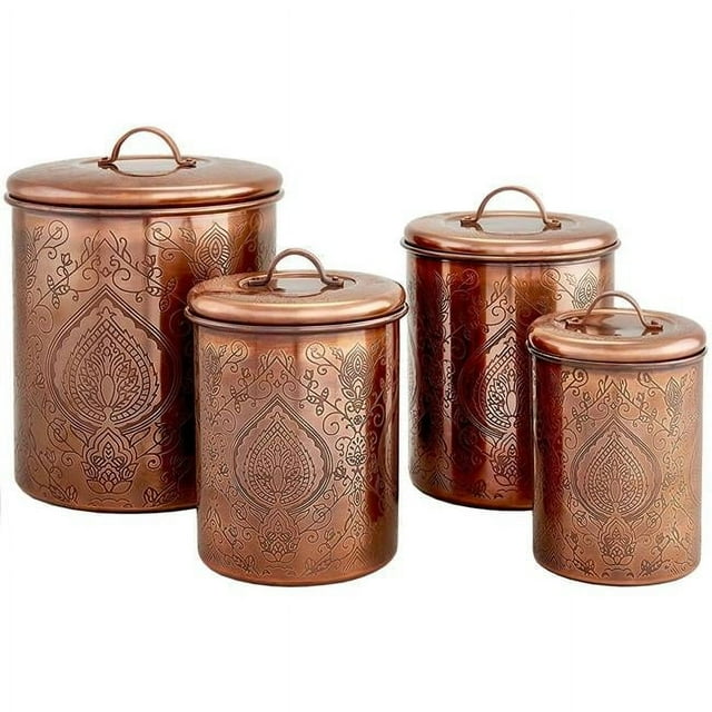 2 qt. Etched Antique Copper Canister - Walmart.com