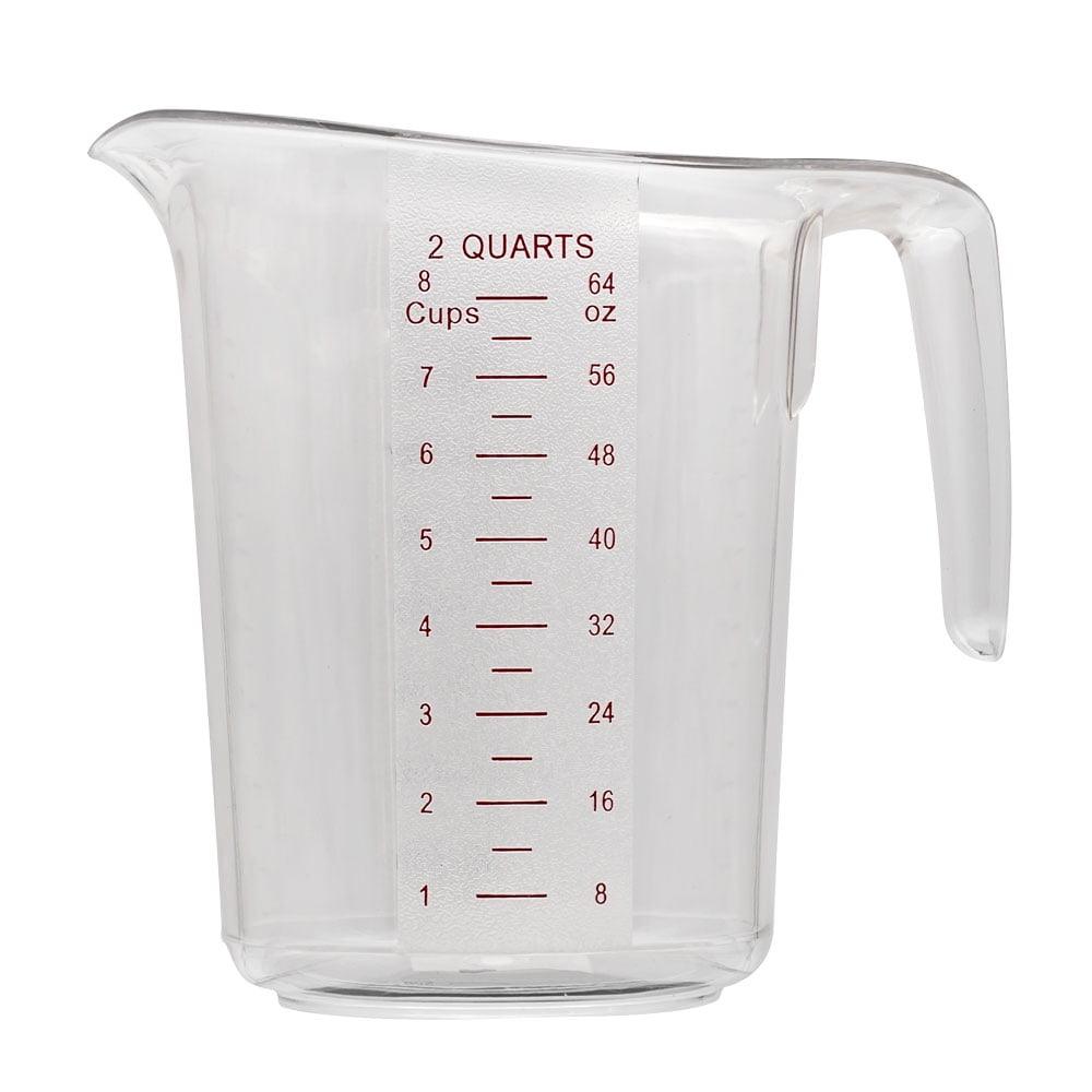 2 qt. Polycarbonate Clear Measuring Cup w/ Handle, Each - Walmart.com