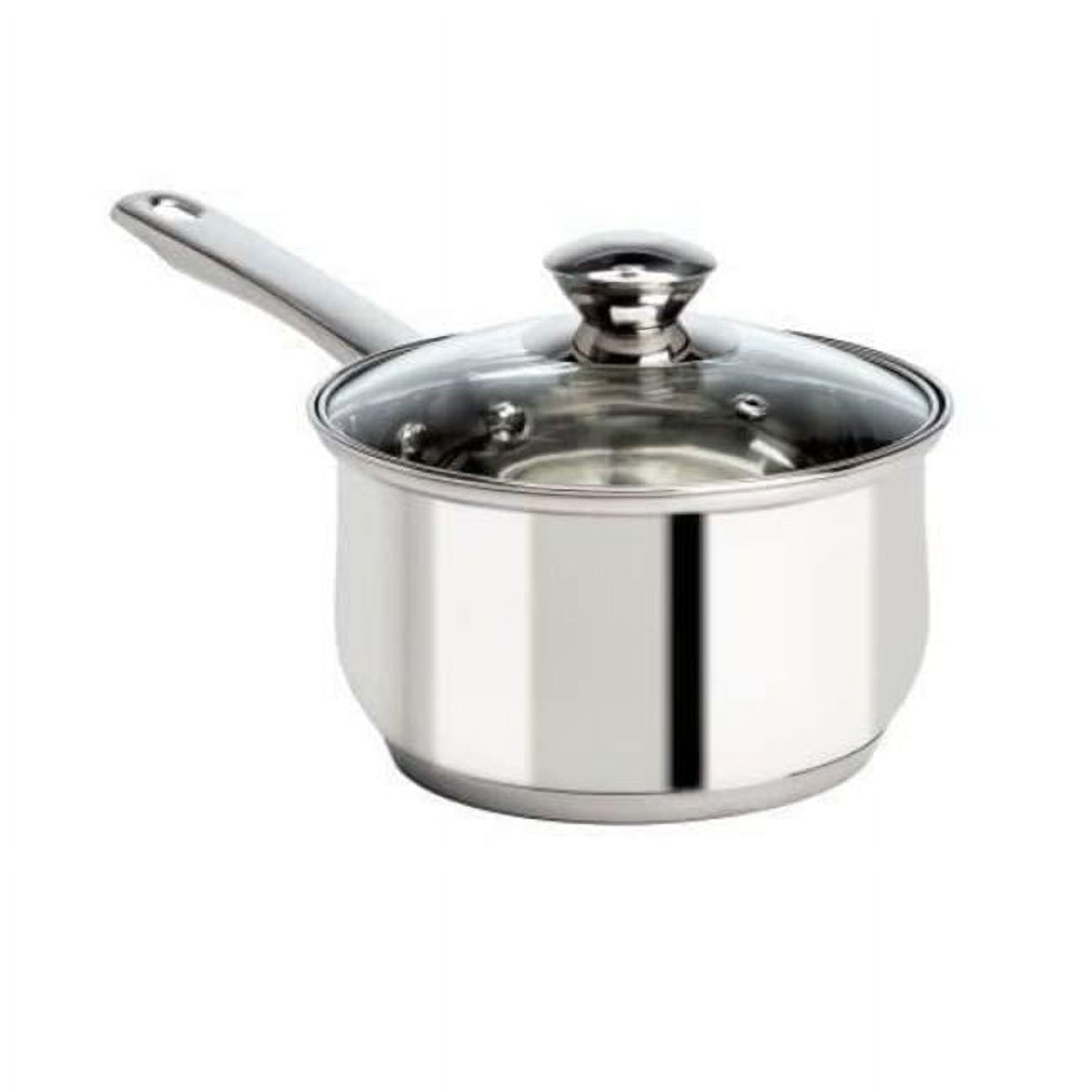 2 qt. Stainless Steel Saucepan with Glass Lid, Silver - Walmart.com