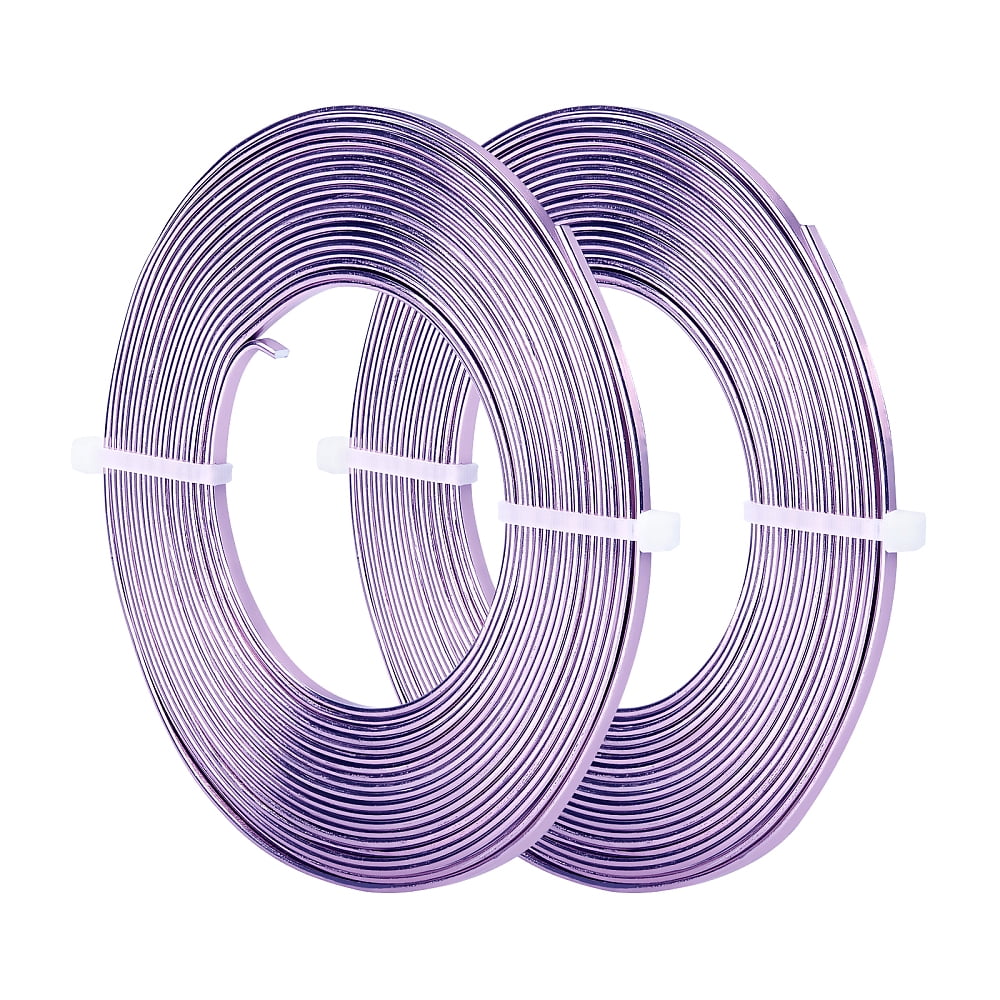 2 roll Aluminum Wire Flat Craft Wire Bezel Strip Wire for Cabochons ...
