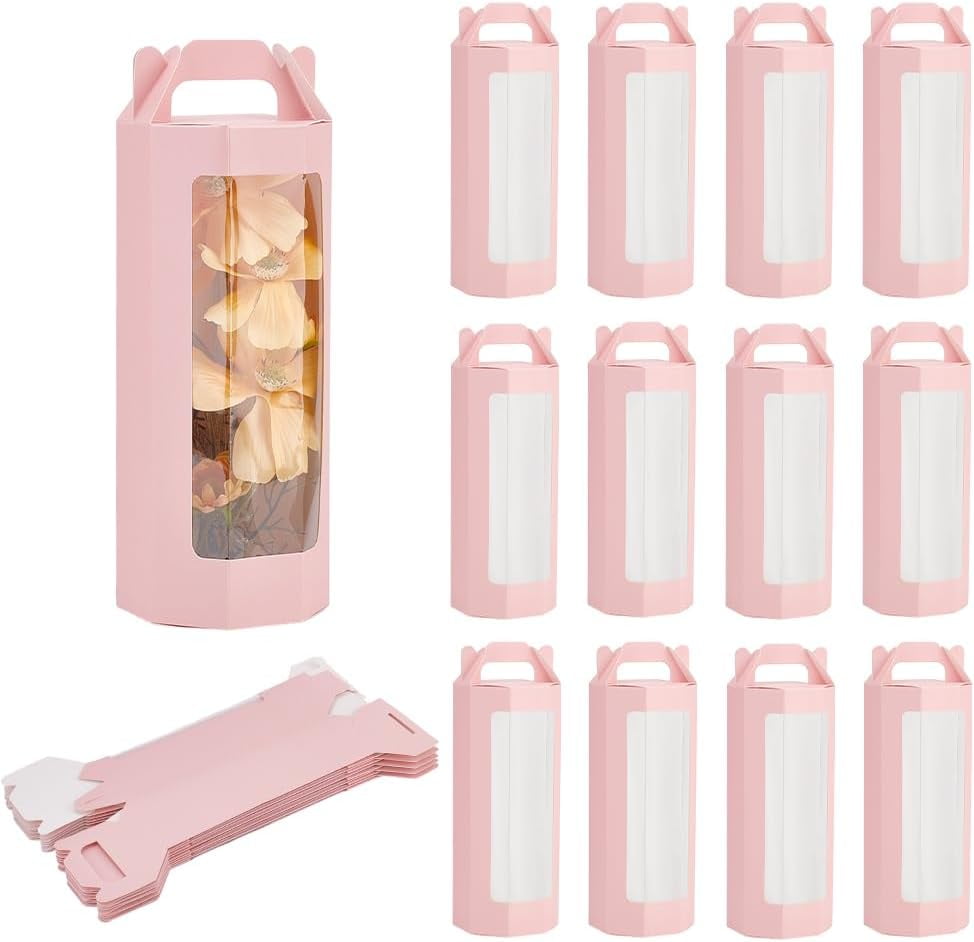 2 set 10pcs Paper Gift Storage boxes with Visible Window Packaging ...